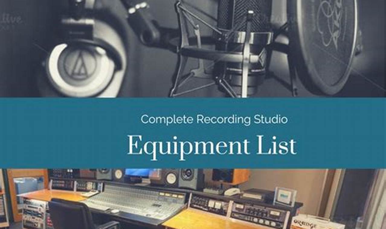 Essential Professional Recording Studio Equipment List Guide